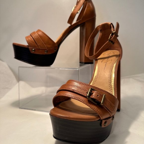 Jessica Simpson | Shoes | Jessica Simpson Leather Chunky Platforms ...